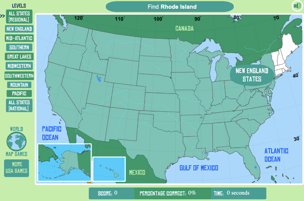 US States Quiz - Play The Game Unblocked Online